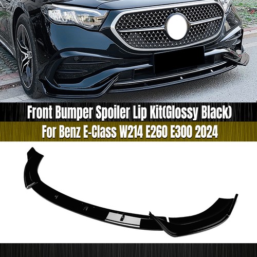 Front Bumper Spoiler Lip For Mercedes Benz E Class W214 2024+ E260 E300 Black zo | eBay