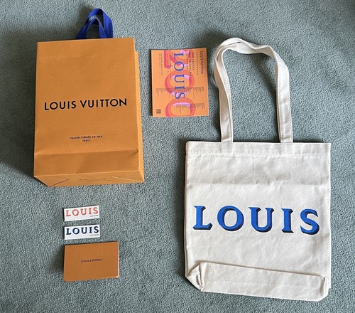 Blue Louis 200 Canvas Tote Bag from Louis Vuitton LA trunk Exhibit WITH ...