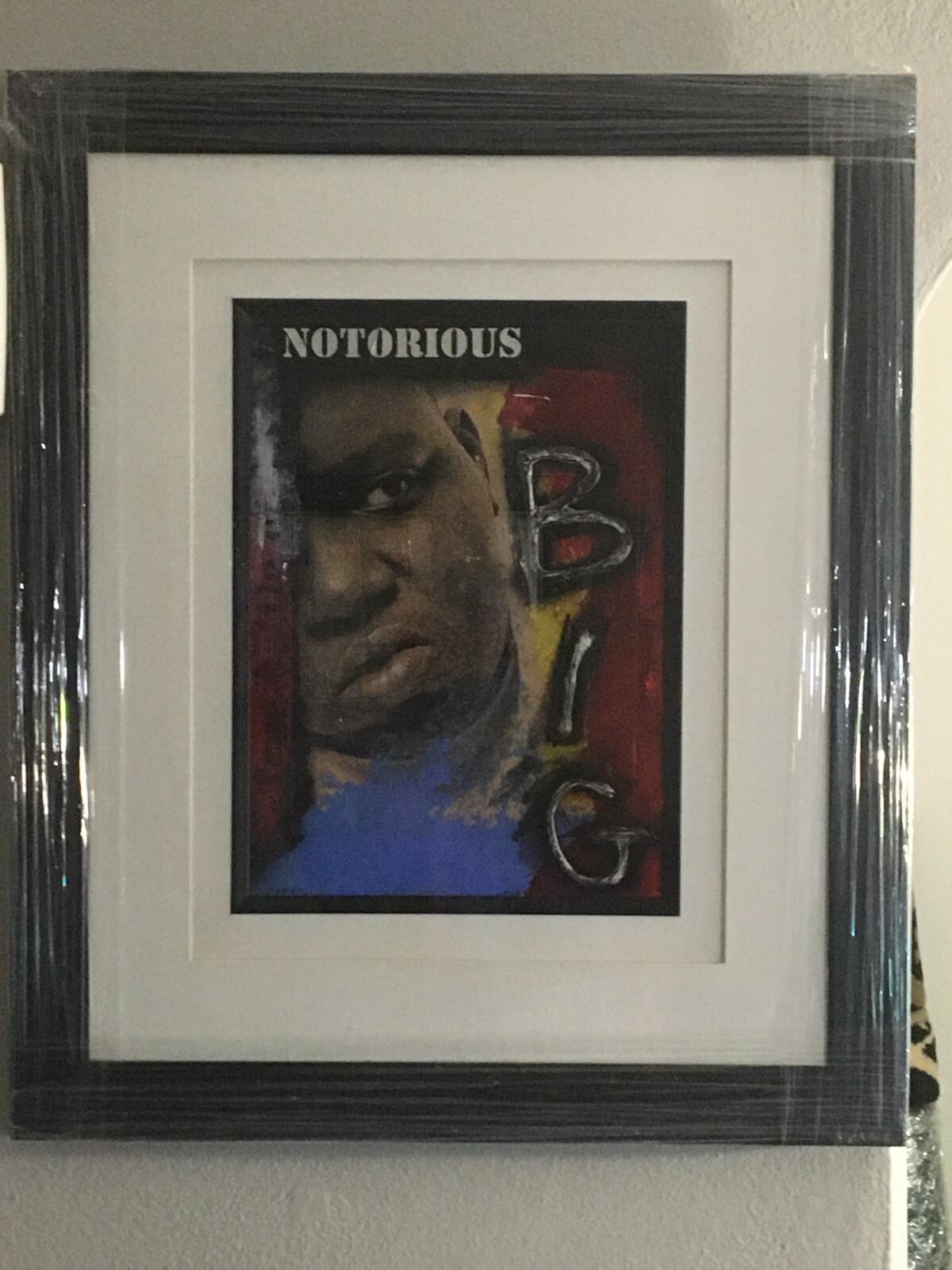 Notorious B.I.G. Original Painting Framed , Double Matted - Artist Carl ...