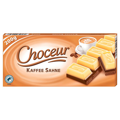 2 x 200g german Brand CHOCEUR Coffee cream chocolate NEW from Germany ...