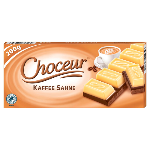 2 x 200g german Brand CHOCEUR Coffee cream chocolate NEW from Germany ...