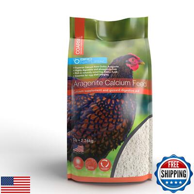 Bird Natural Aragonite Chicken Calcium Feed COARSE for Strong eggshells ...