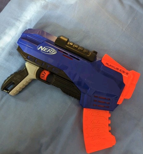 Nerf Elite Rukkus ICS-8 Blaster Filled With Ammo Darts N Strike Elite ...