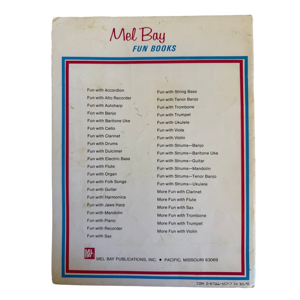 Vintage Mel Bays Fun with the Recorder Beginner Music Book Franz ...