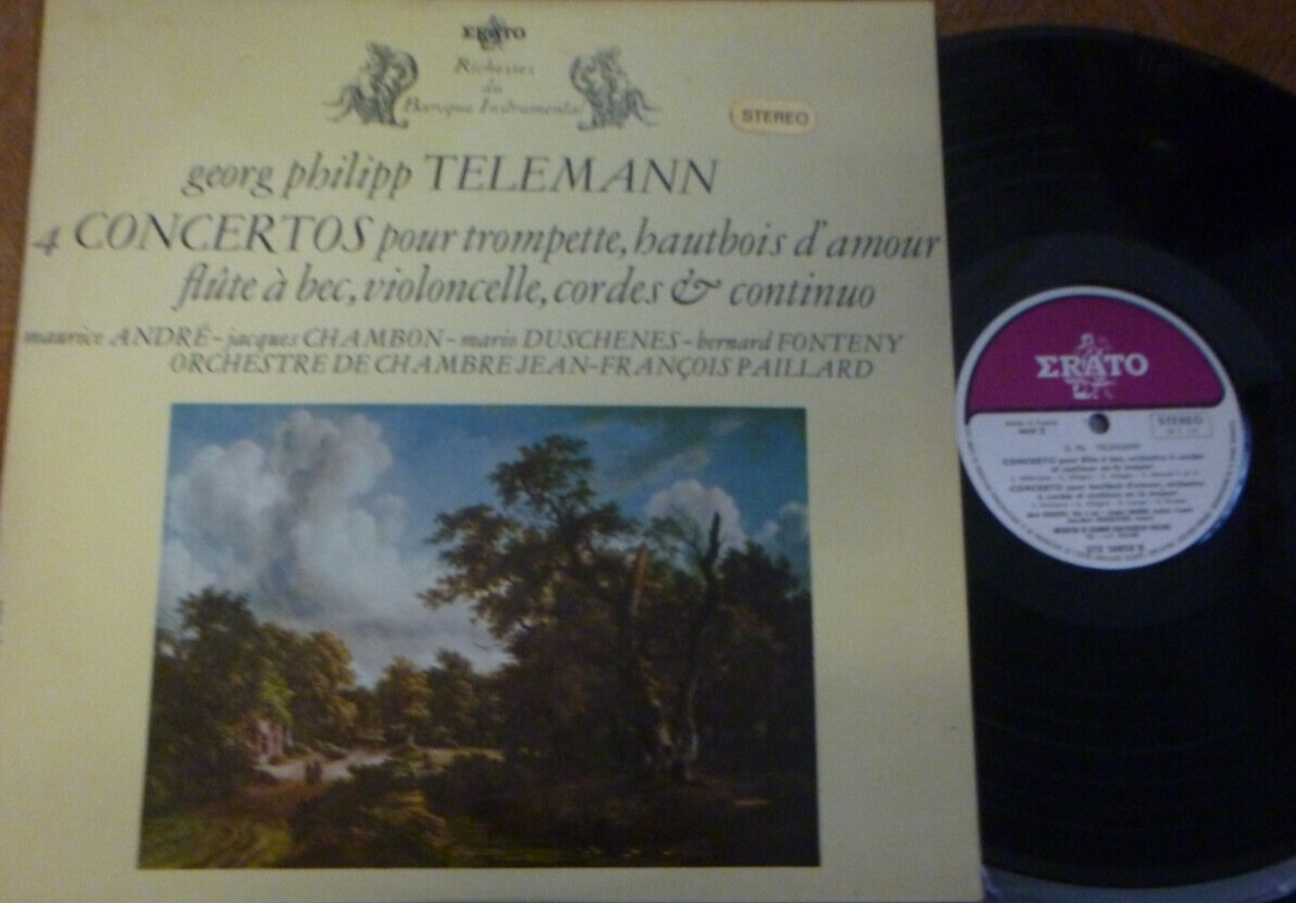 MAURICE ANDRE -BERNARD FONTENY - PAILLARD / TELEMANN / ERATO STE 50252 ...