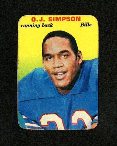 1970 TOPPS SUPER GLOSSY 22 OJ SIMPSON ROOKIE CARD RARE FACTORY ...