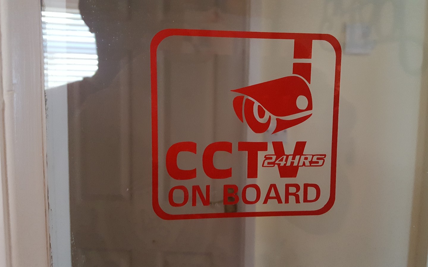 CCTV WINDOW CAR van boat STICKER DECAL 24HRS ONBOARD NORM/REVERSE ...