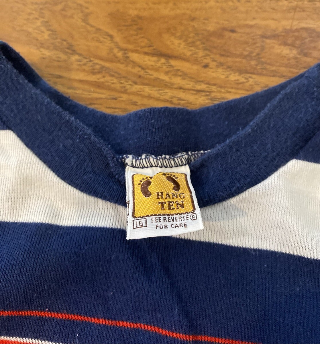 Vintage 60's 70's Hang Ten T Shirt Stripe RARE Surf Skate Vintage 60's 70's Hang Ten T Shirt Stripe RARE Surf Skate