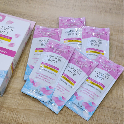 6 Pack Olay Natural Aura Pinkish Glow Face Cream UV Protection Moisture ...