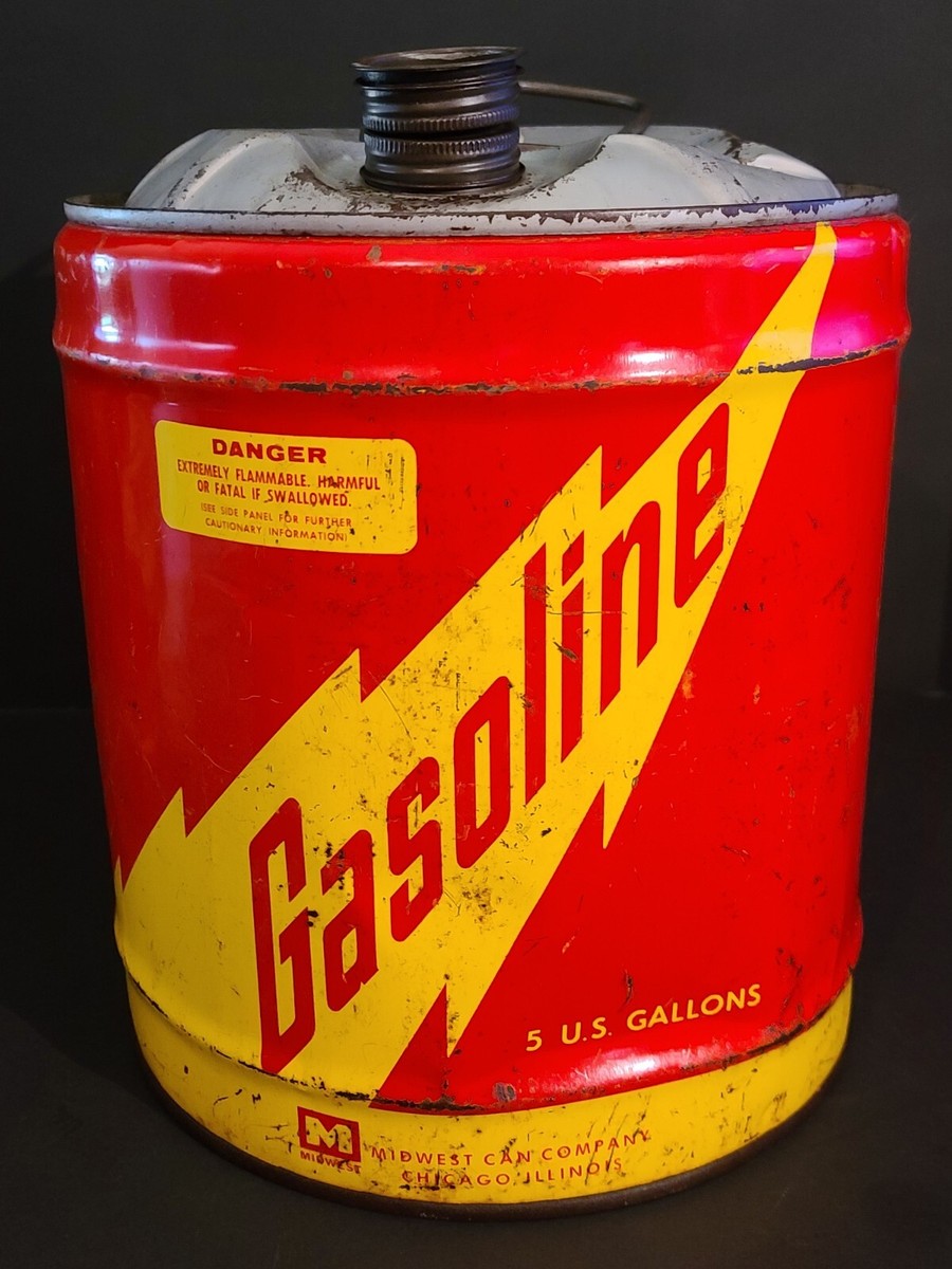 Metal Gasoline Can Vintage Gas Can/metal Gas Can/old Gas Can/gas
