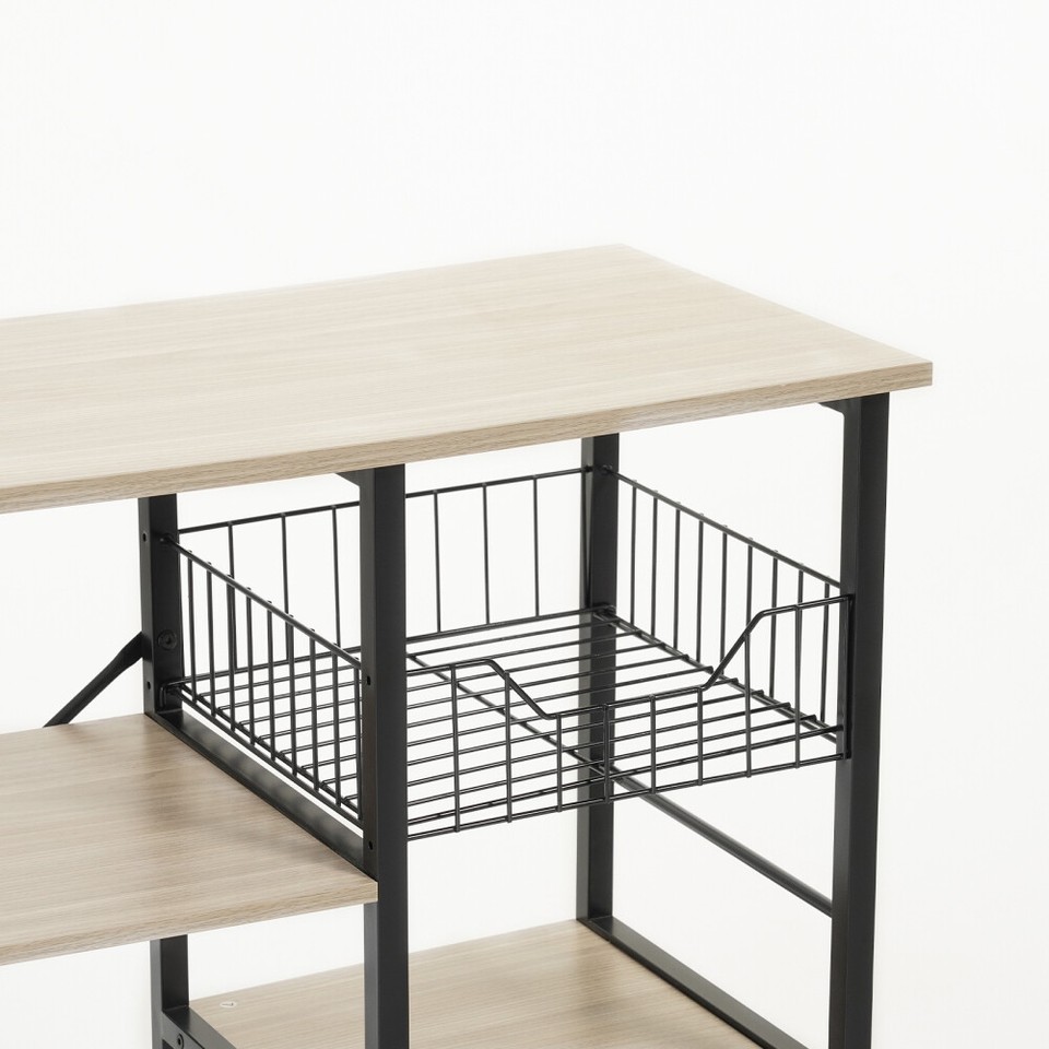 Kitchen Baker’s Rack Industrial Utility Storage Rack w/Shelf Microwave ...