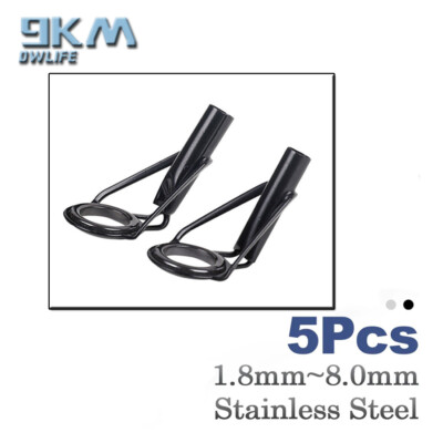 Black Fishing Rod Tip Top Guide Stainless Steel Ceramic Ring 1.8mm~8mm ...