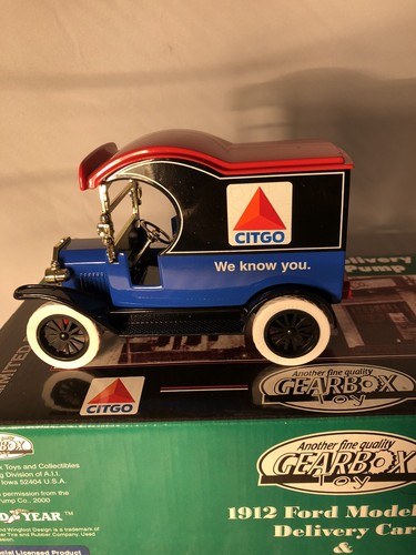 CITGO 1912 FORD MODEL T DELIVERY COIN BANK W/ WAYNE VISIBLE GAS PUMP ...