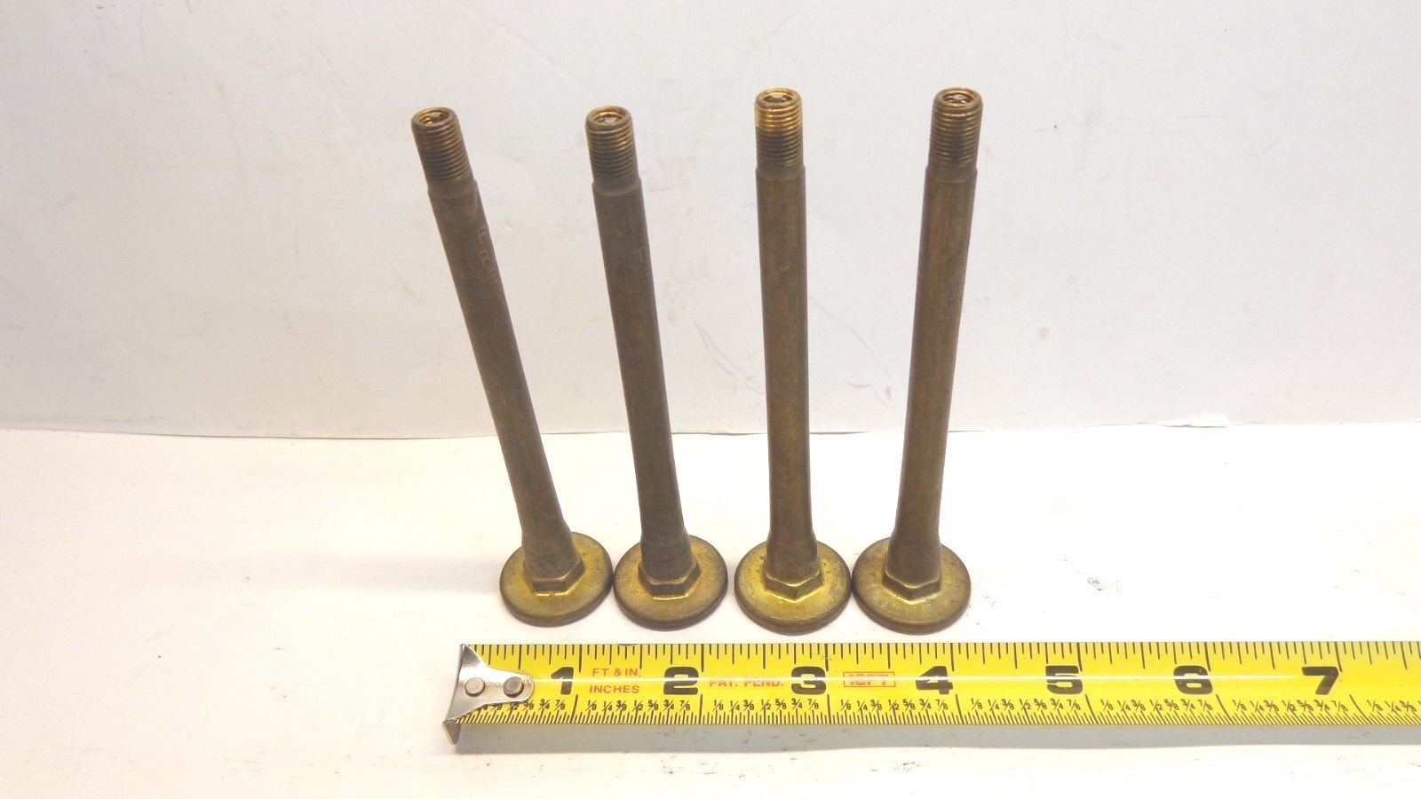 Vintage Brass Tire Valve Stem Lot of 4 NOS Bridgeport 4" Long Model T ...