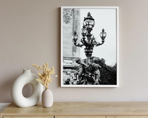 Paris Retro Vintage Street Lamp Poster Premium Quality Choose your Size ...