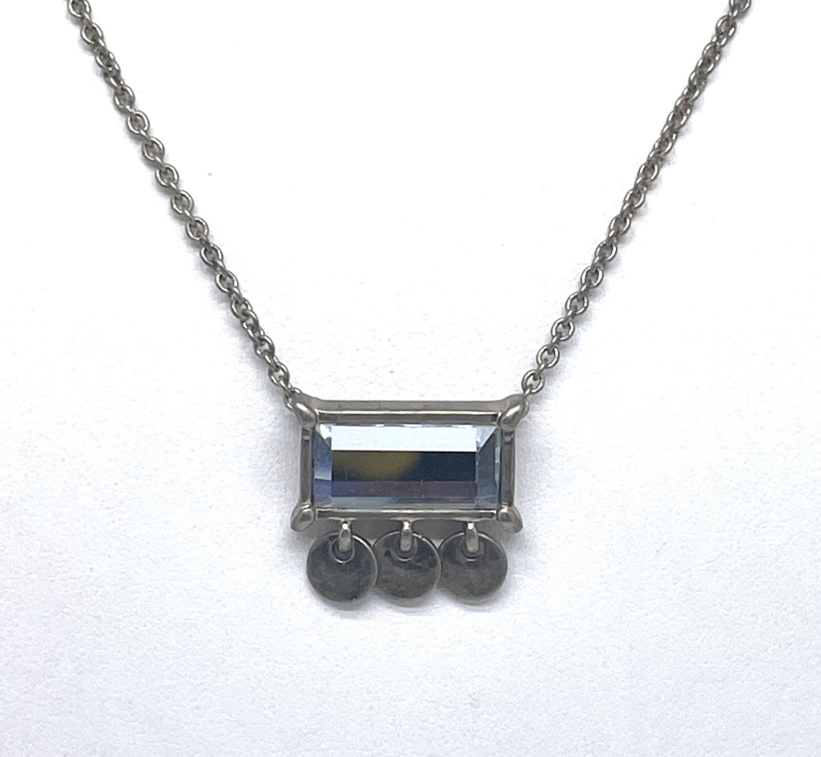 Lia Sophia 19 Inch Cable Chain Rectangle Rhinestone S… - Gem