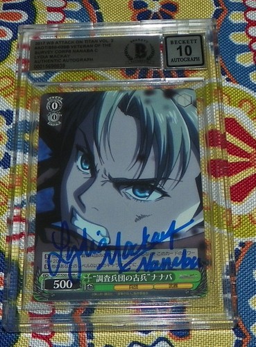 Lydia Mackay Nanaba Attack on Titan Signed Card 10 Auto Grade BAS #AOT ...