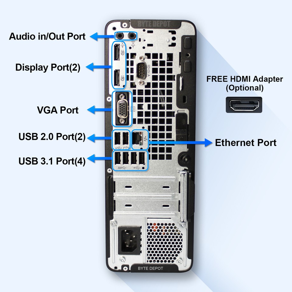 HP Desktop Computer PC i5 8th,up to 64GB RAM 16TB NVMe SSD,Windows10/11 ...