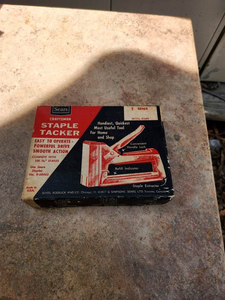 Vintage Sears Craftsman 9-68464 Staple Tacker | eBay