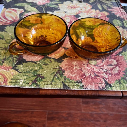 Forte Crisa Stamped Amber Coffee Tea Cups-2 Mexico | eBay