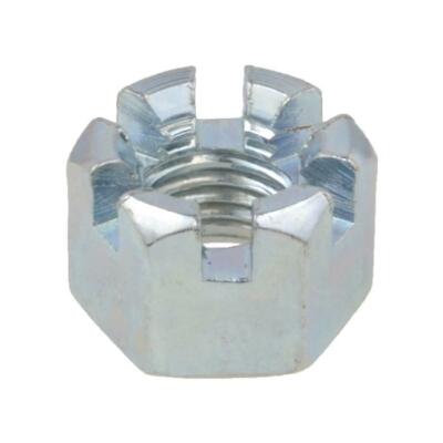 M8 M10 M12 M16 M20 M24 Metric Fine SLOTTED Hex Nut Castle Class 5 Zinc ...