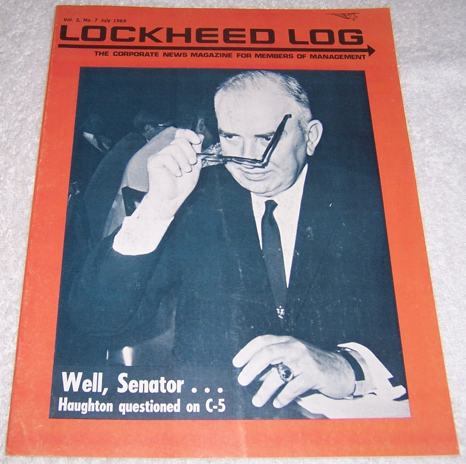 Lockheed Log Magazine Vol. 2 No. 7 July 1969 aircraft corporation ...