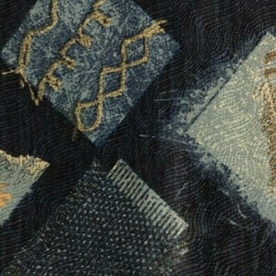 Blue Abstract Patch Silk YSL Tie | eBay