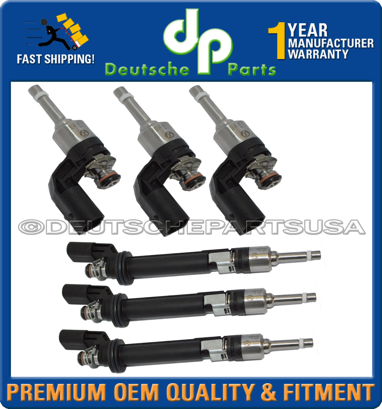 For Porsche Cayenne 3.6 Upper & Lower Fuel Injectors Genuine Set of 6 ...