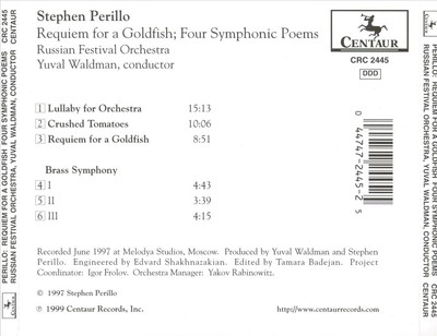 YUVAL WALDMAN PERILLO: REQUIEM FOR A GOLDFISH; FOUR SYMPHONIC POEMS NEW ...