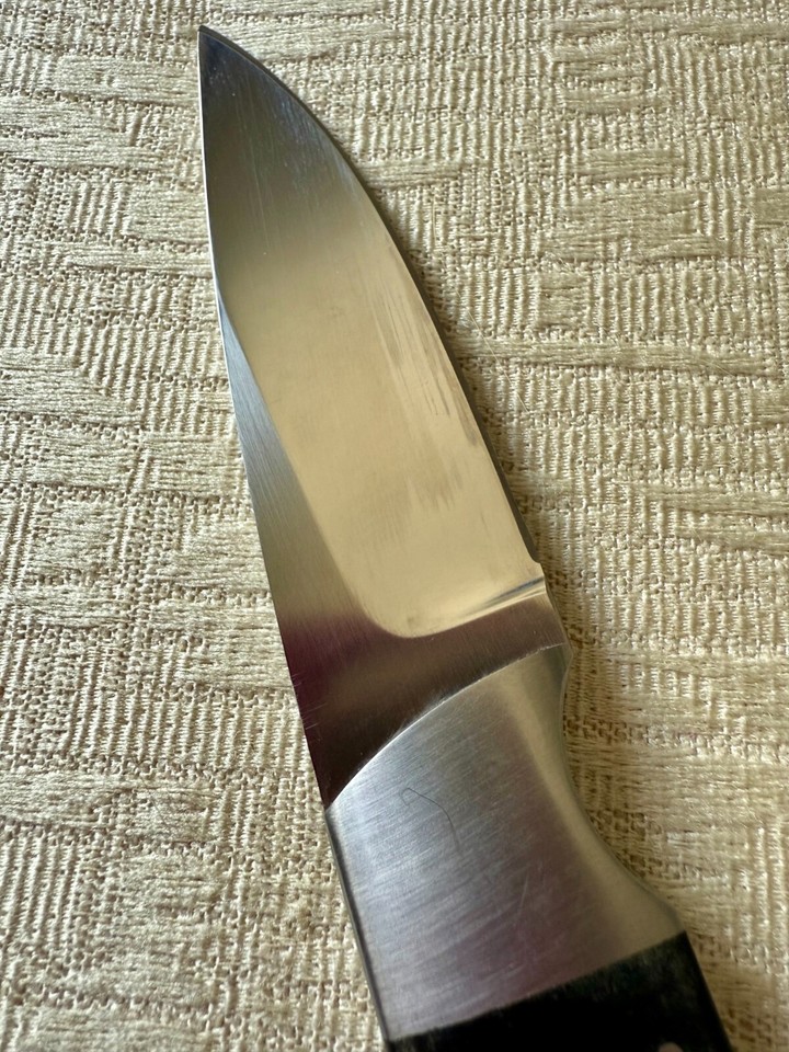 VTG Mike Sanders Handmade Custom Knife Black 3" Blade 7" Total w ...
