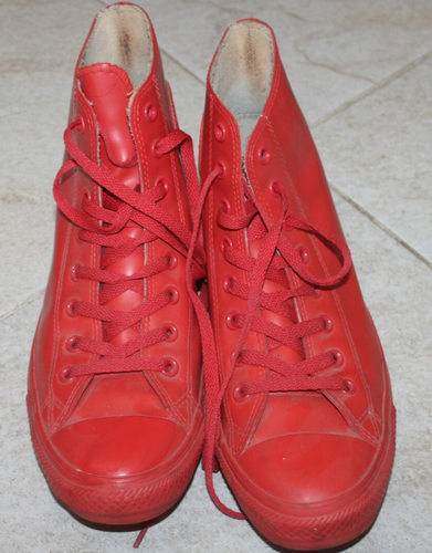 Converse CHUCK TAYLOR red rubber high tops size 10US | eBay