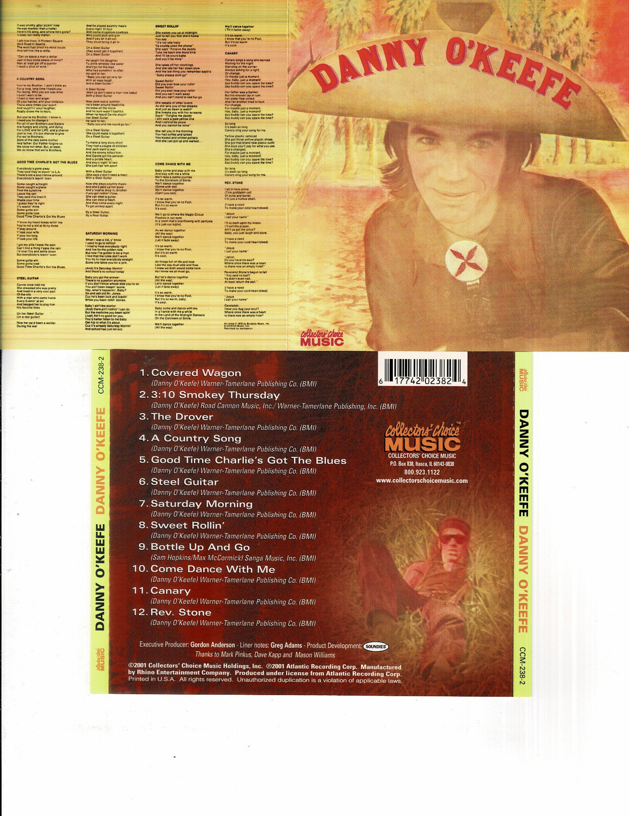 DANNY O'KEEFE - DANNY O'KEEFE (CD 2001) *12 TRACKS* 617742023824| eBay