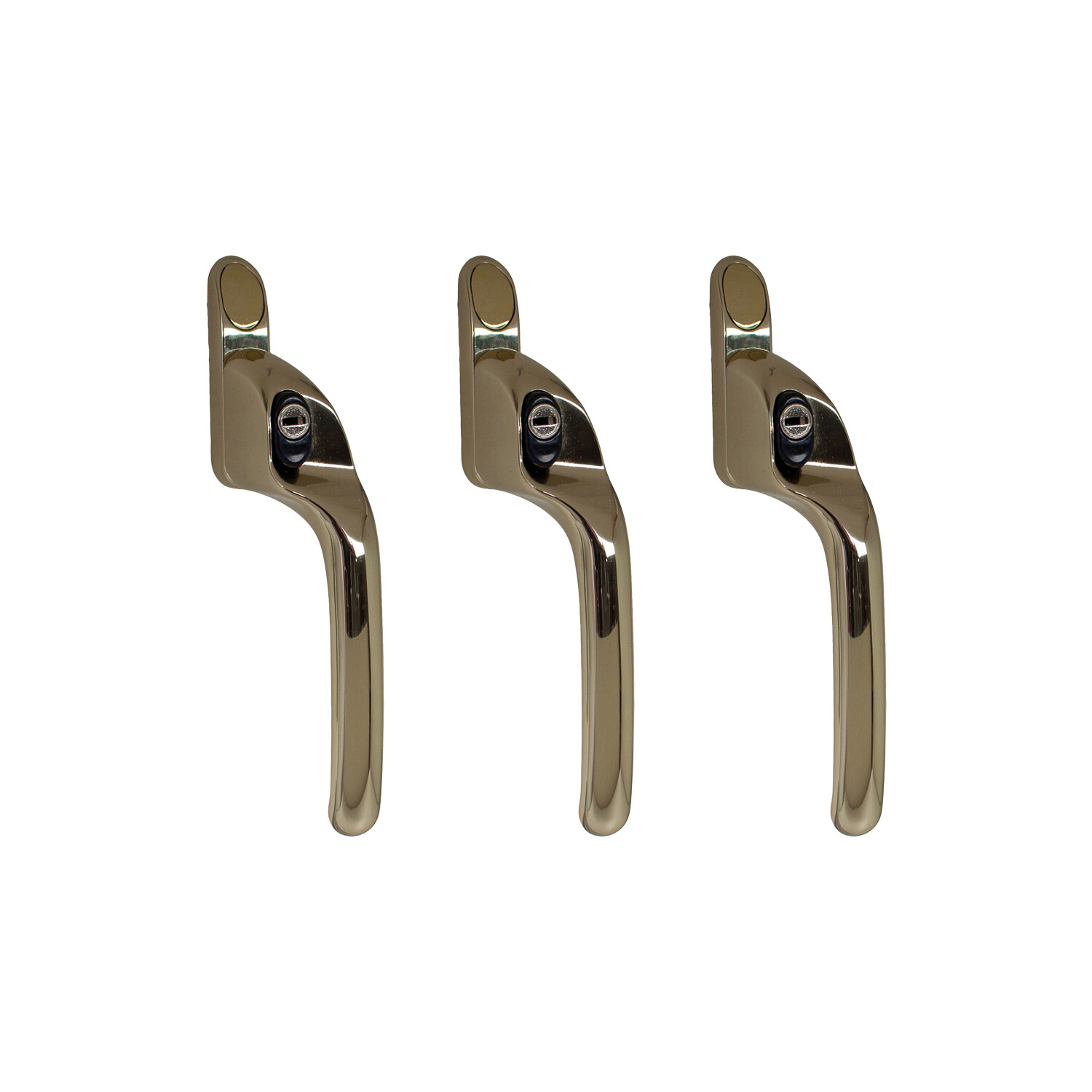 UPVC Window Handle Gold Key Locking Fab & Fix Double Glazing PVC Pack ...