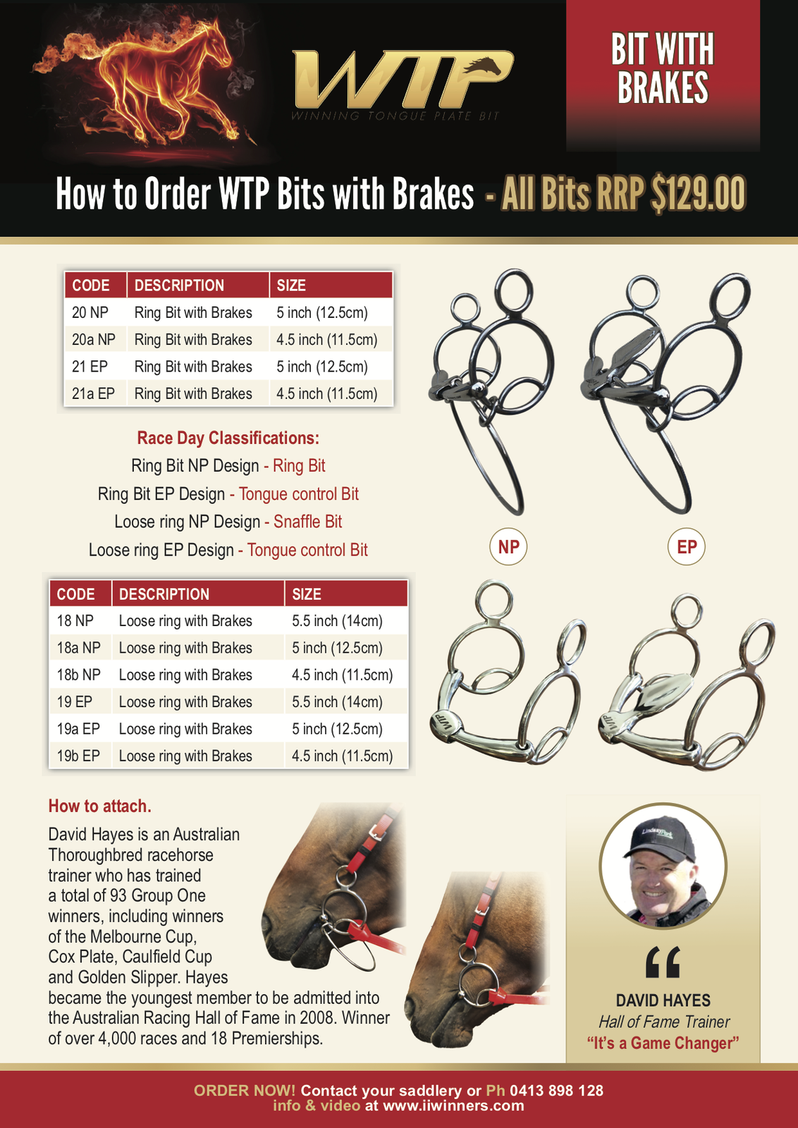 Winning Tongue Plate Bit - Dee Snaffle Eggbutt Lightweight | eBay