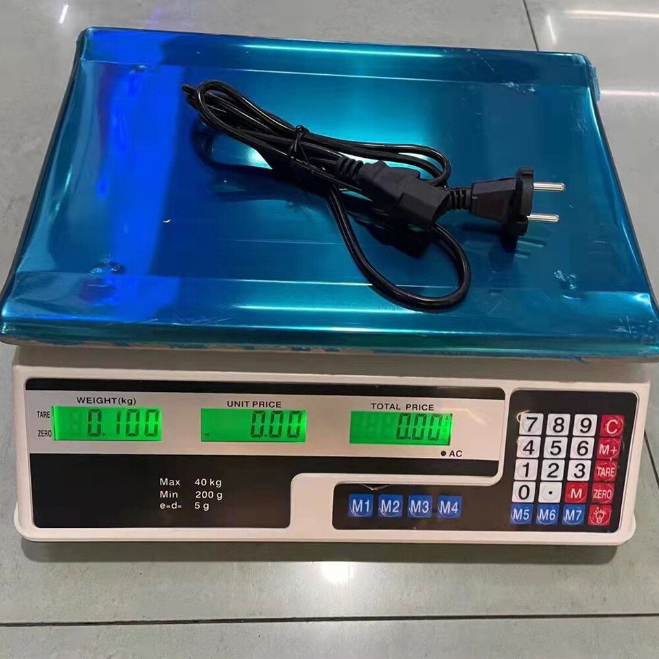 40KG Digital Weighing Scales Retail Commercial Electronic Price Weight ...