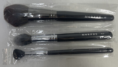 Lot of 3 MORPHE Makeup Brushes - E52, M448, M532, Tapered, Powder, Highlight | eBay