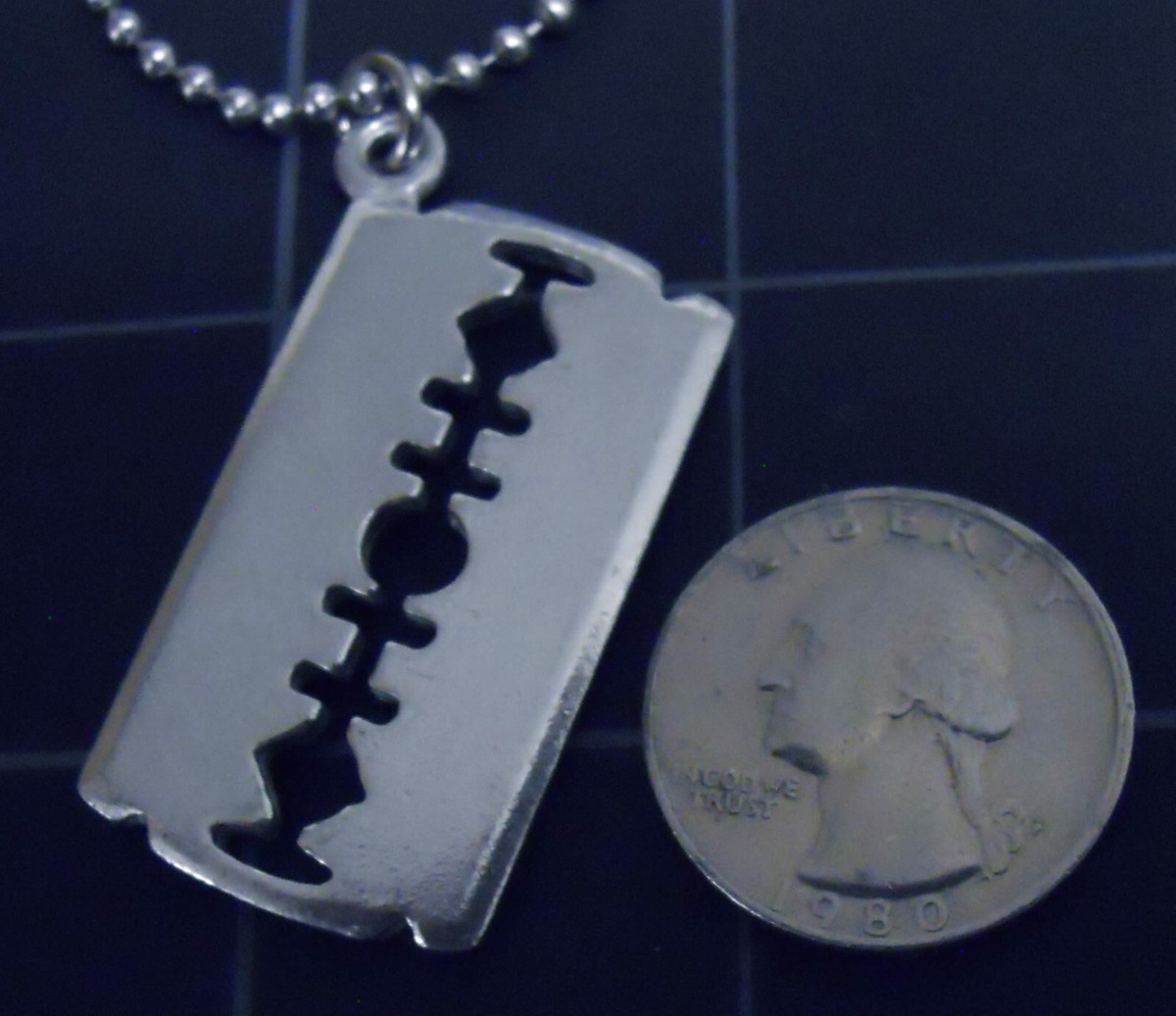 Razor Blade Necklace Dimebag