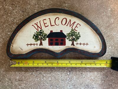 Vintage Handpainted Welcome Sign Country Cottage Aesthetic Handcrafted ...