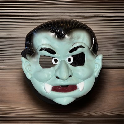 Vintage Rubber Count Dracula Vampire Childs Halloween Mask Preowned ...