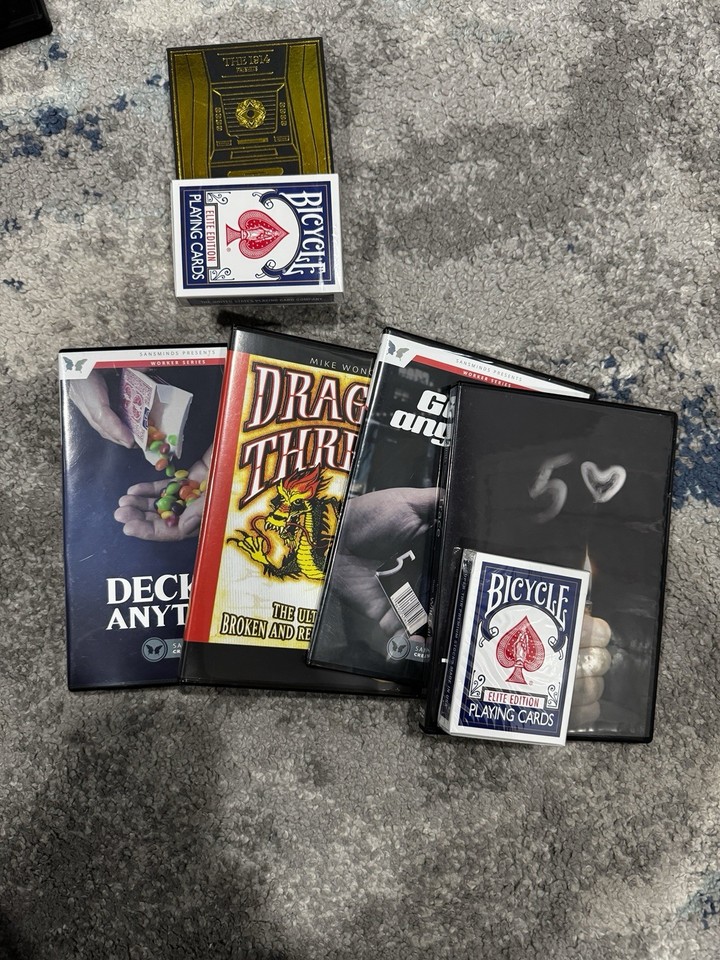 Assorted Close-Up Magic Trick Lot – Card, Coin, Mentalism, Decks & DVDs ...