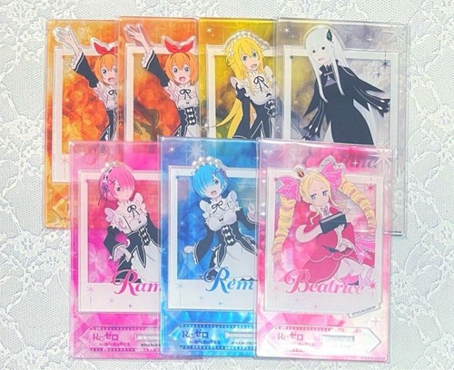 Re:Zero Photo Style Acrylic Stand Set Beatrice Rem Ram Echidna 7pcs | eBay