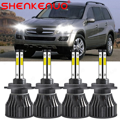 For Mercedes Benz GL350 GL450 GL550 4X LED Headlight Kit Hi/Low Beam ...