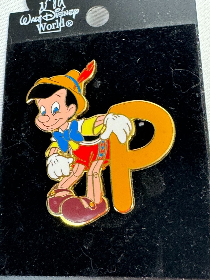 Walt Disney World Disney Pinocchio Alphabet Letter “P” Trading Pin 2002 ...
