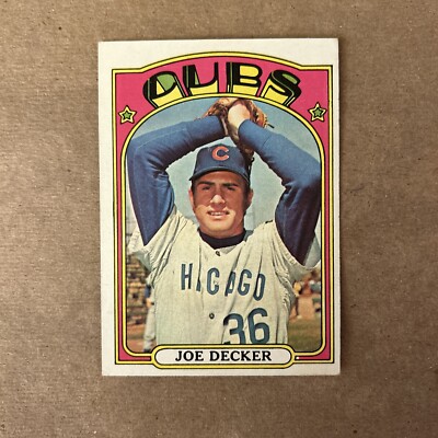 1972 Topps Baseball Joe Decker Chicago Cubs Card #612 | eBay