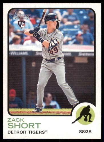 Zack Short 2022 Topps Heritage High Number Rookie Card RC #626 Detroit ...