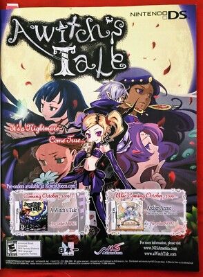 RARE! 2009 WITCH'S TALE Nintendo DS Video Game = Promo Art PRINT AD | eBay