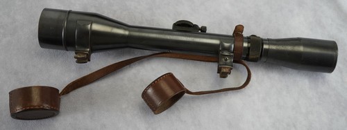 WWII German Ajack 6x50 Sniper Scope leather case heer US veteran estate ...