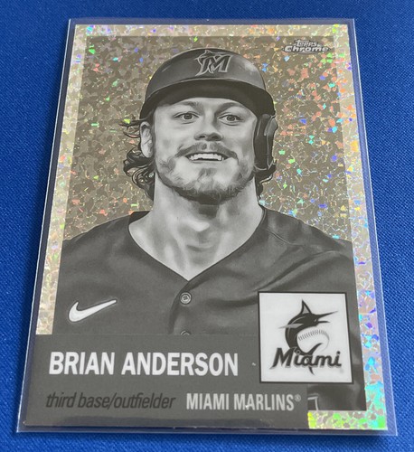 2022 Topps Chrome Platinum Anniversary Black & White Mini Diamond Brian ...
