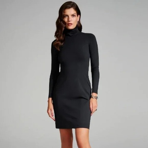 Commando Dress M Womens Black Butter Luxe Short Mini Long Sleeve ...