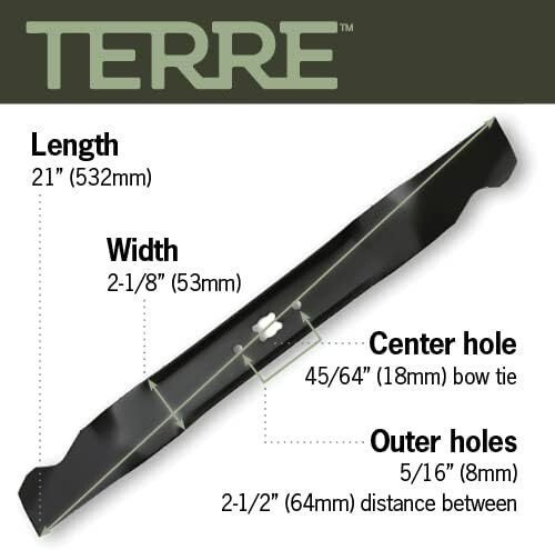 Lawn Mower Mulching Blade 21" Deck Troy-Bilt TB110 TB130 TB210 TB230 ...